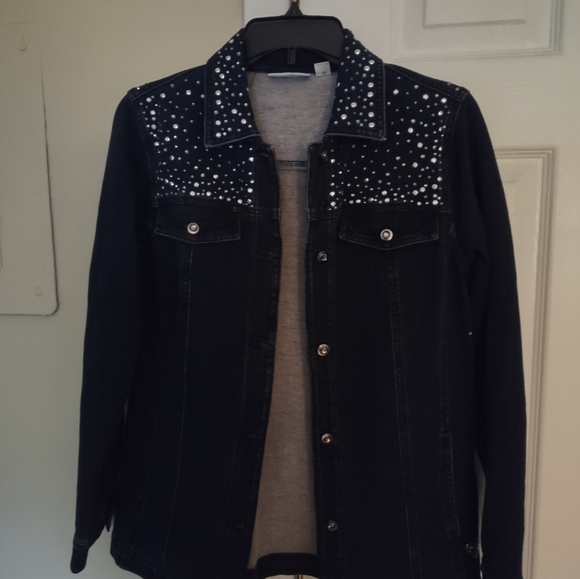 Quacker Factory | Jackets & Coats | Denim Lightweight Jacket | Poshmark